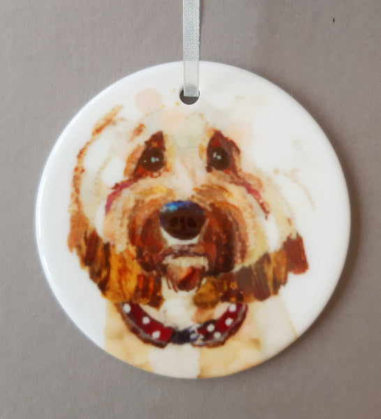 Cavapoo Dog Ceramic Decoration – Lyn Evans Designs